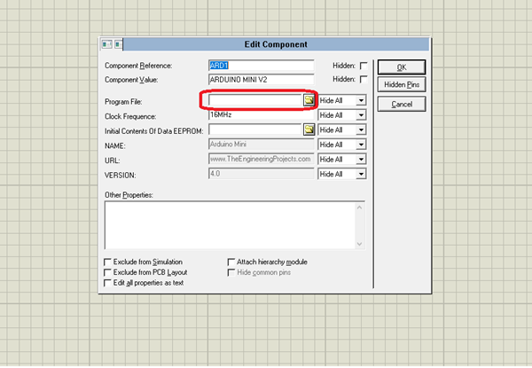 Arduino Pro Mini Library for Proteus V2.0 - The Engineering Projects