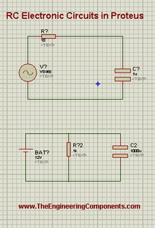 RC Electronic Circuits Simulation in Proteus ISIS - The Engineering ...
