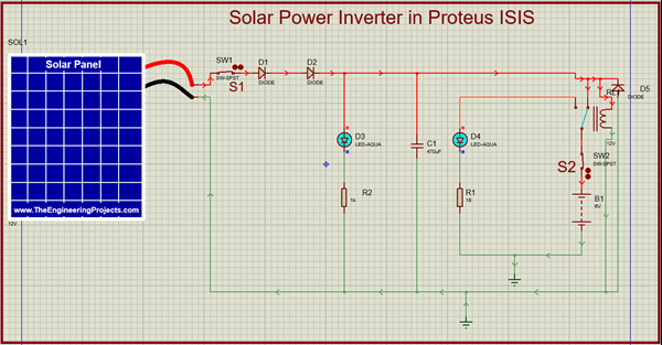 Solar Inverter in Proteus - The Engineering Projects