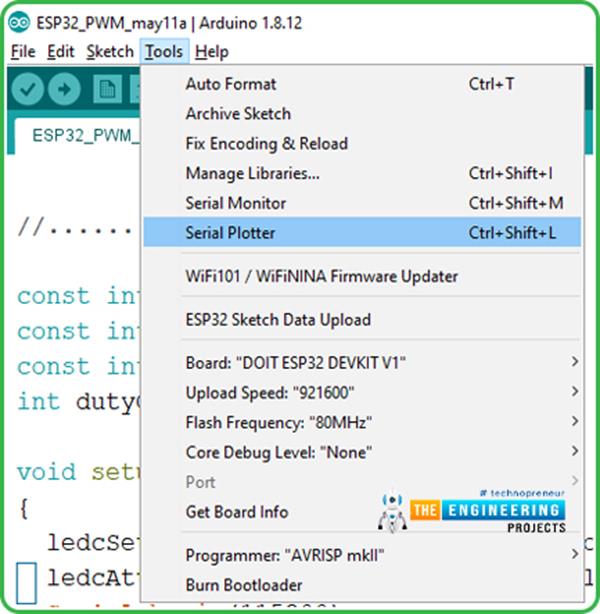 Esp32 Pwmpulse Width Modulation In Arduino Ide The Engineering Projects