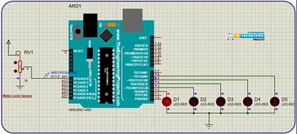 Water Level Indicator using Arduino - The Engineering Projects