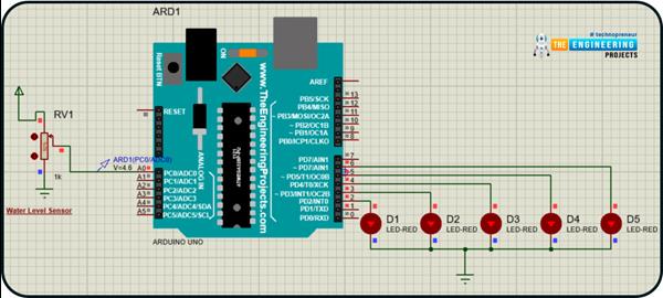 Water Level Indicator using Arduino - The Engineering Projects