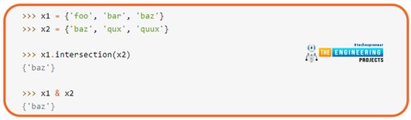 How to use Sets in Python? - The Engineering Projects