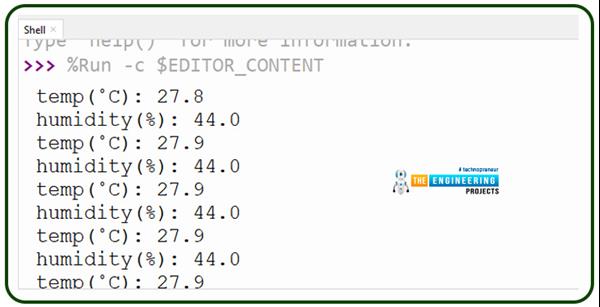 Interfacing of DHT11 with Raspberry Pi Pico - The Engineering Projects