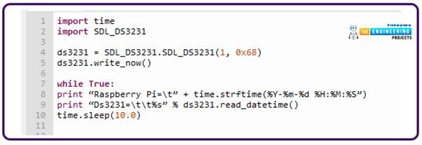 Interfacing of RTC module with Raspberry Pi 4 for real-time Clock - The Engineering Projects