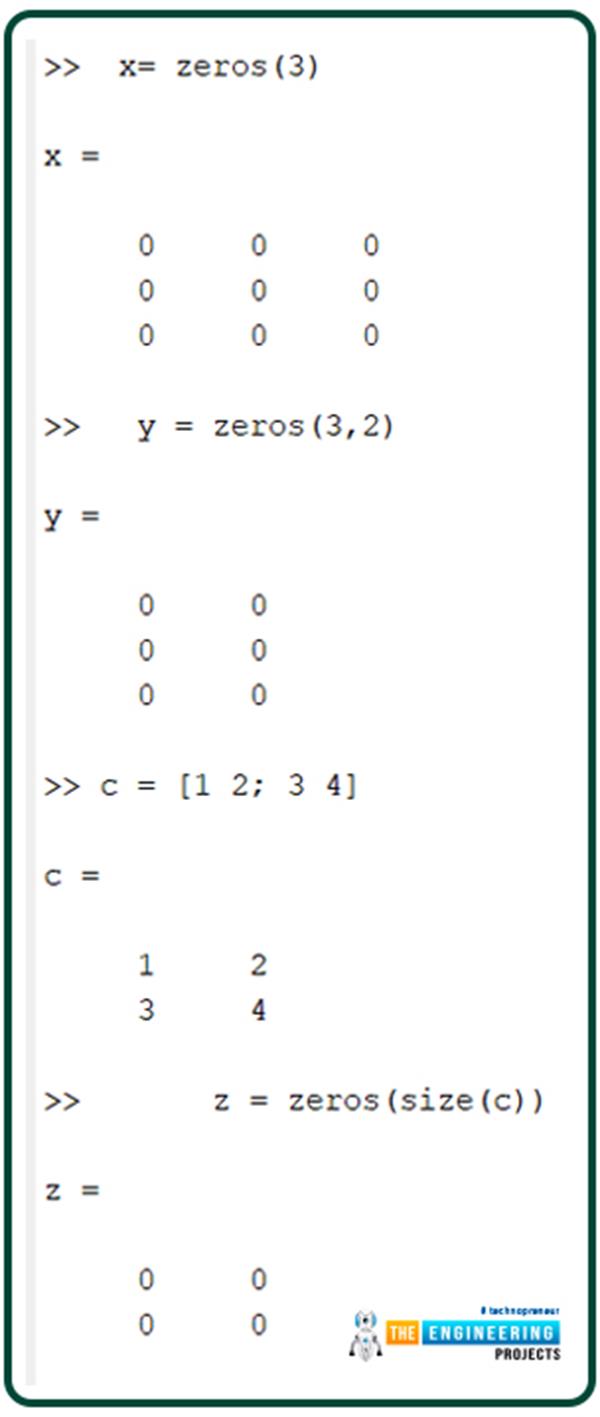 Variables And Arrays In Matlab The Engineering Projects 7186