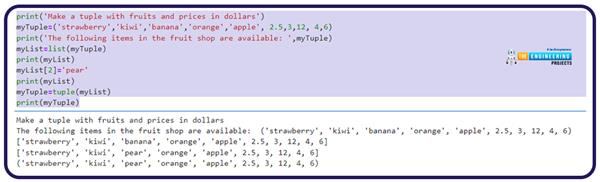 Tuple Datatype In Python The Engineering Projects