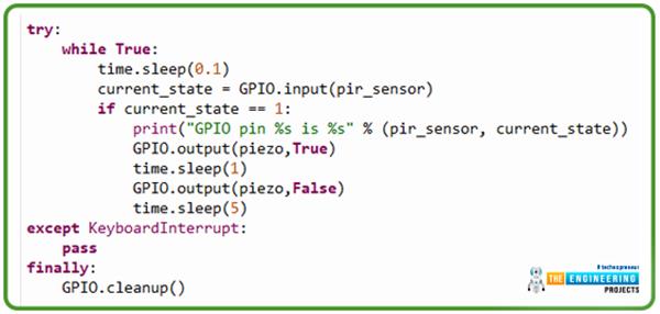Motion Detection With Pir Sensor And Raspberry Pi 4 The Engineering Projects