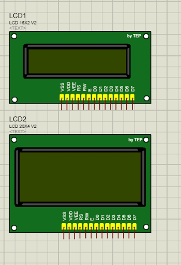 LCD Library for Proteus V2.0 - The Engineering Projects