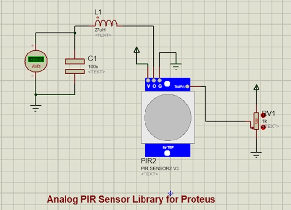 PIR Sensor Library for Proteus V3.0 - The Engineering Projects