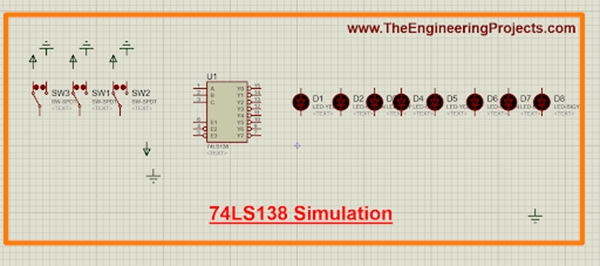 74LS138 - 3 to 8 Line Decoder IC | Datasheet, Working and Simulation ...