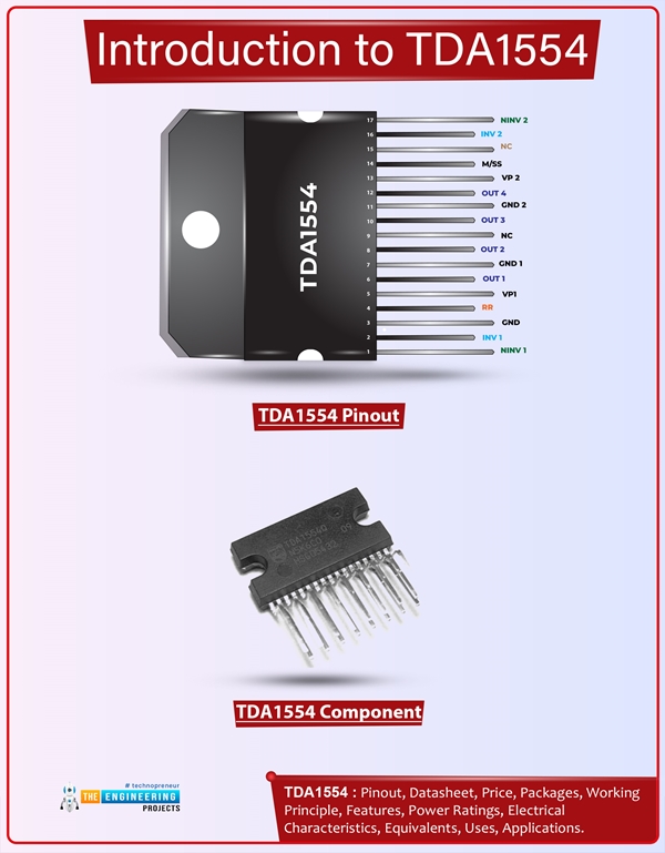 TDA1554 Audio Amplifier Datasheet, Pinout, Features & Applications ...