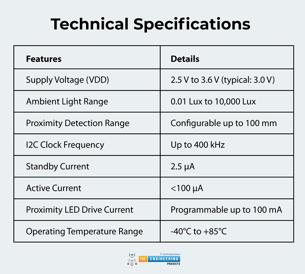 APDS-9930 Digital Ambient Light and Proximity Sensor - The Engineering Projects