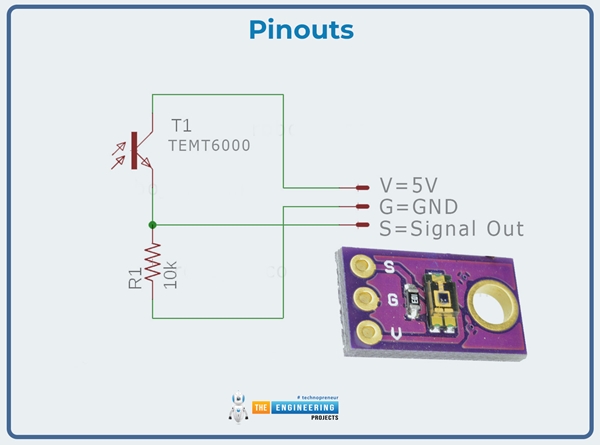 TEMT6000 Ambient Light Sensor - The Engineering Projects