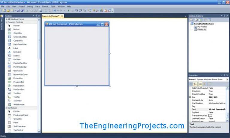 How to use Serial Port in VB 2010 - The Engineering Projects