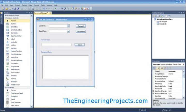 How to use Serial Port in VB 2010 - The Engineering Projects