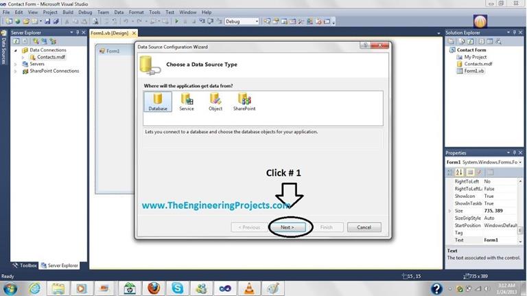Create Database in Microsoft Visual Studio - The Engineering Projects