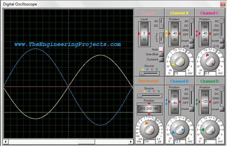 How To Use Oscilloscope in Proteus ISIS - The Engineering Projects How To Use Oscilloscope in Proteus ISIS - The Engineering Projects