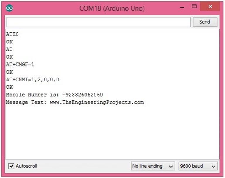 Receive Sms With At Commands Using Sim900 And Arduino The Engineering