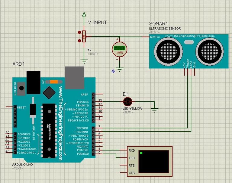 Ultrasonic Sensor Library for Proteus - The Engineering Projects