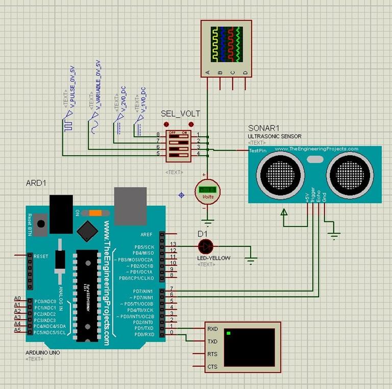 Ultrasonic Sensor Simulation in Proteus - The Engineering Projects