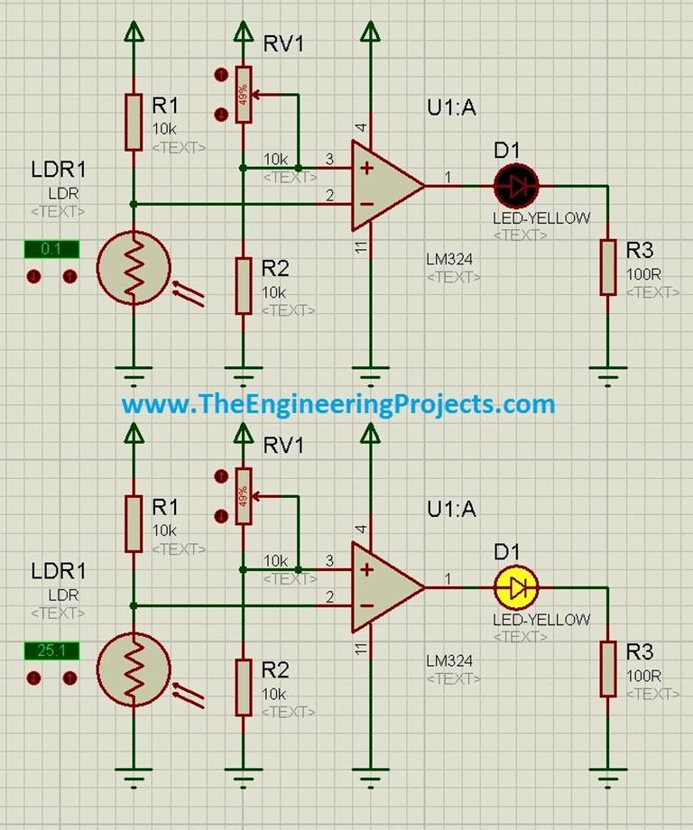 How to use LDR Sensor in Proteus - The Engineering Projects