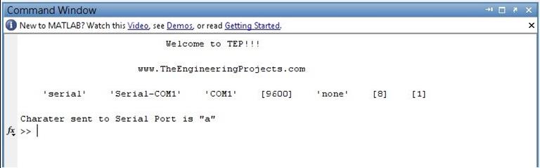 Send data to Serial Port in MATLAB - The Engineering Projects