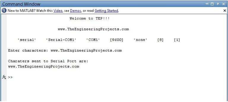 Send data to Serial Port in MATLAB - The Engineering Projects