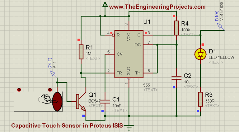 How to use Capacitive Touch Sensor in Proteus ISIS ? - The Engineering ...