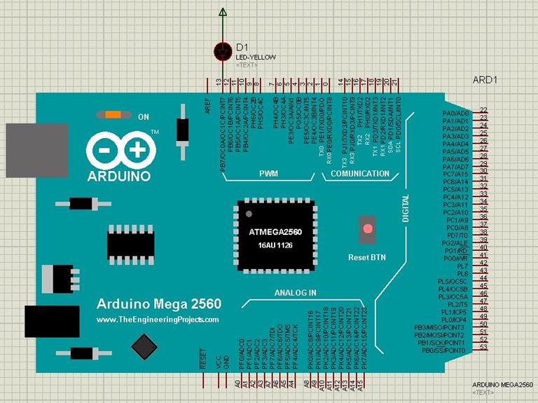 Arduino Mega 2560 Library for Proteus - The Engineering Projects