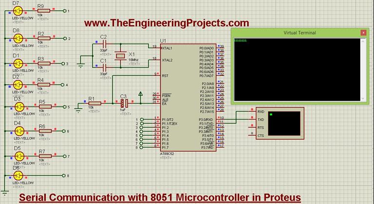 Serial Communication with 8051 Microcontroller in Proteus - The ...
