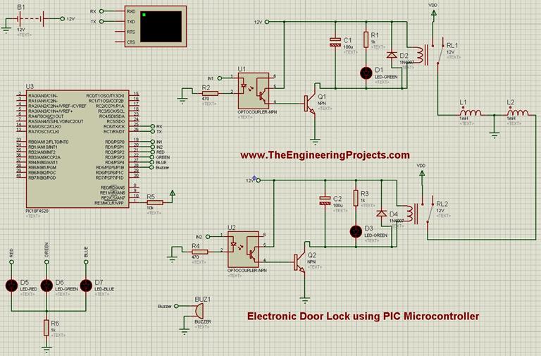 Electronic Door Locks using PIC Microcontroller - The Engineering Projects