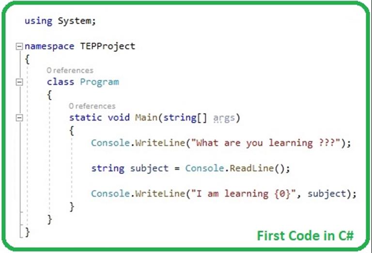 First Project in C# - The Engineering Projects