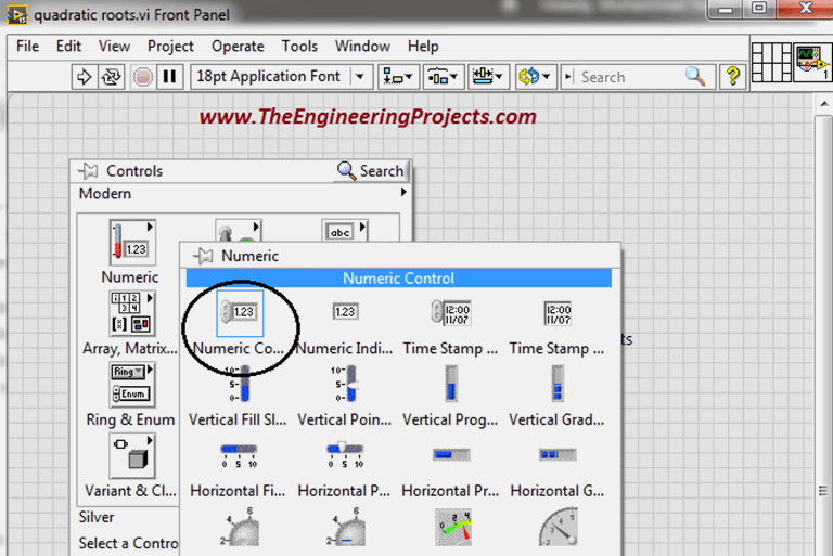 Quadratic Roots Calculation in LabVIEW - The Engineering Projects