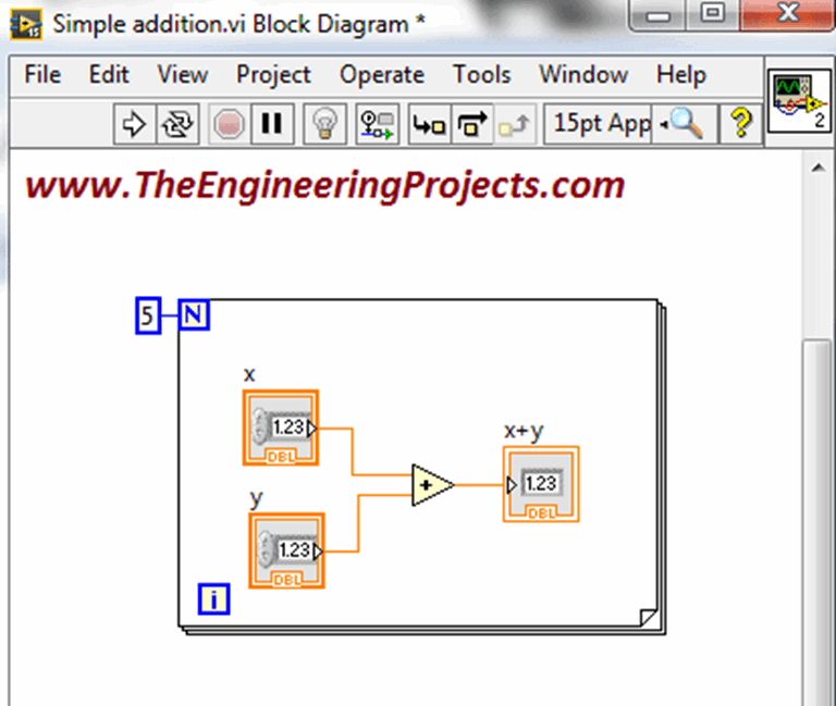 Creating First Project Using Labview Programming The Engineering Projects 0899