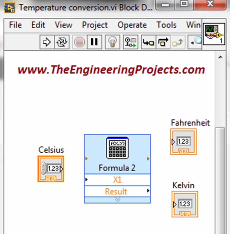 Temperature Conversion in LabVIEW - The Engineering Projects