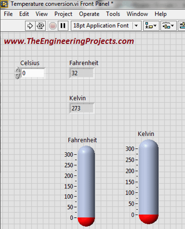 Temperature Conversion in LabVIEW - The Engineering Projects