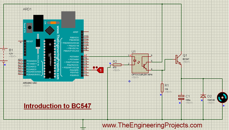BC547: Datasheet, Pinout, Working, Applications and Simulation - The Engineering Projects