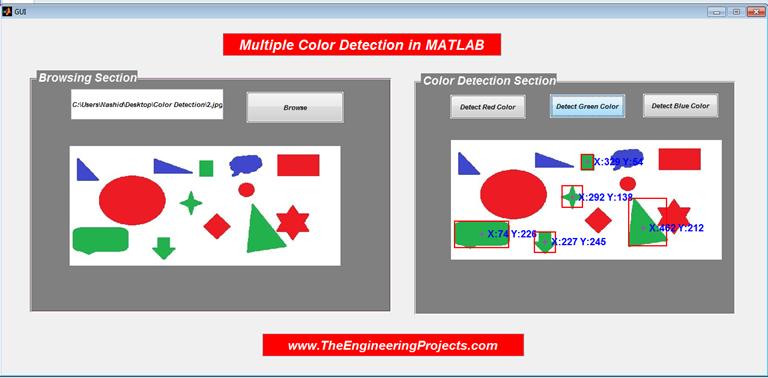 Multi Color Detection in MATLAB - The Engineering Projects