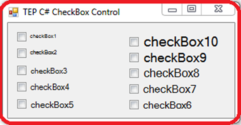 C# CheckBox Control - The Engineering Projects