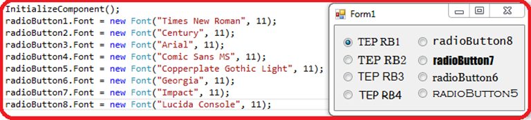 C# RadioButton Control - The Engineering Projects