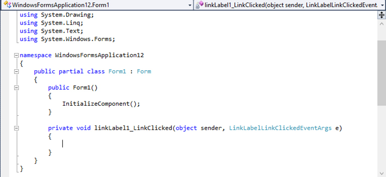 C# LinkLabel Control - The Engineering Projects