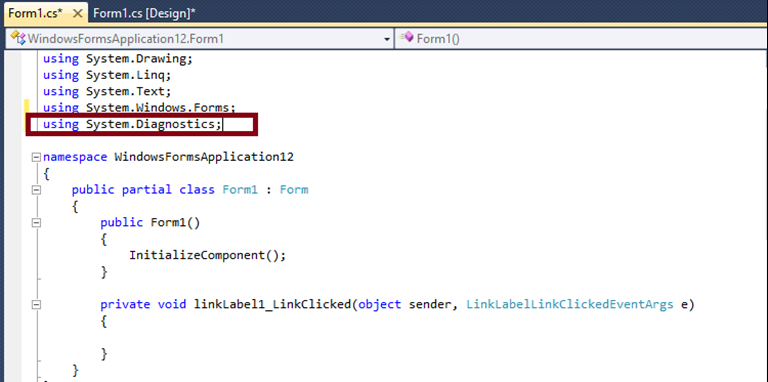 C# LinkLabel Control - The Engineering Projects