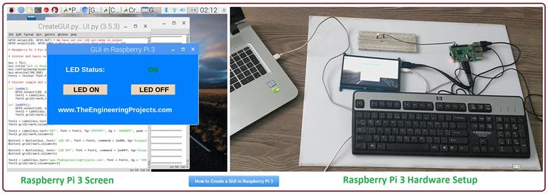 How to Create a GUI in Raspberry Pi 3 - The Engineering Projects