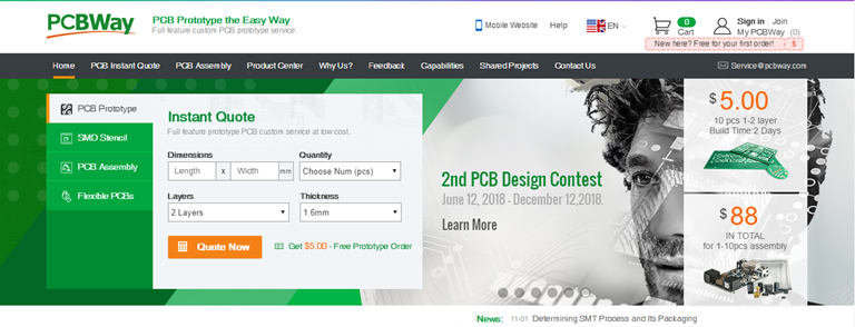 PCBWay - PCB Solution at Your Doorstep - The Engineering Projects