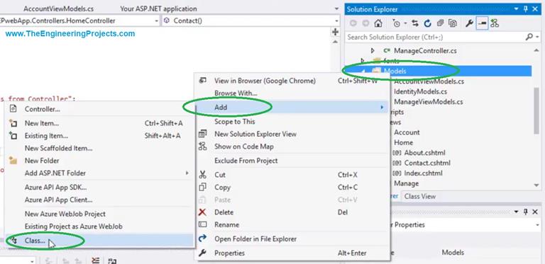 Create a New Model in ASP.NET MVC - The Engineering Projects