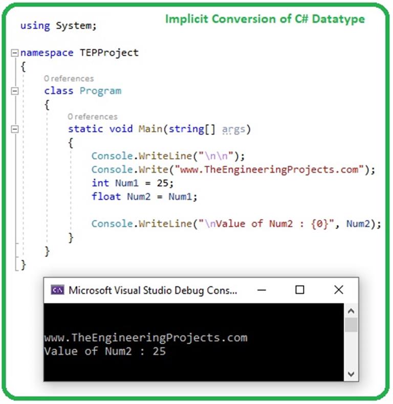 Datatype Conversions in C# - The Engineering Projects