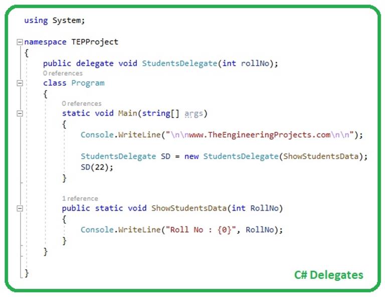 Introduction to Delegates in C# - The Engineering Projects