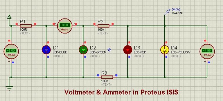 Voltmeter & Ammeter in Proteus ISIS - The Engineering Projects