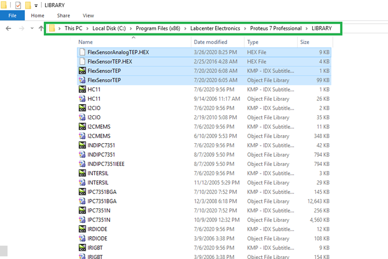 Analog Flex Sensor Library for Proteus - The Engineering Projects